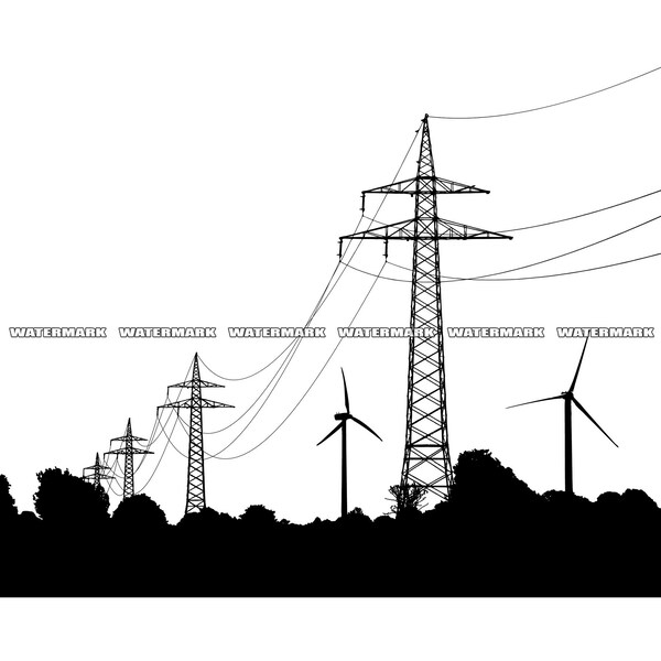 Pylons Silhouette - Etsy