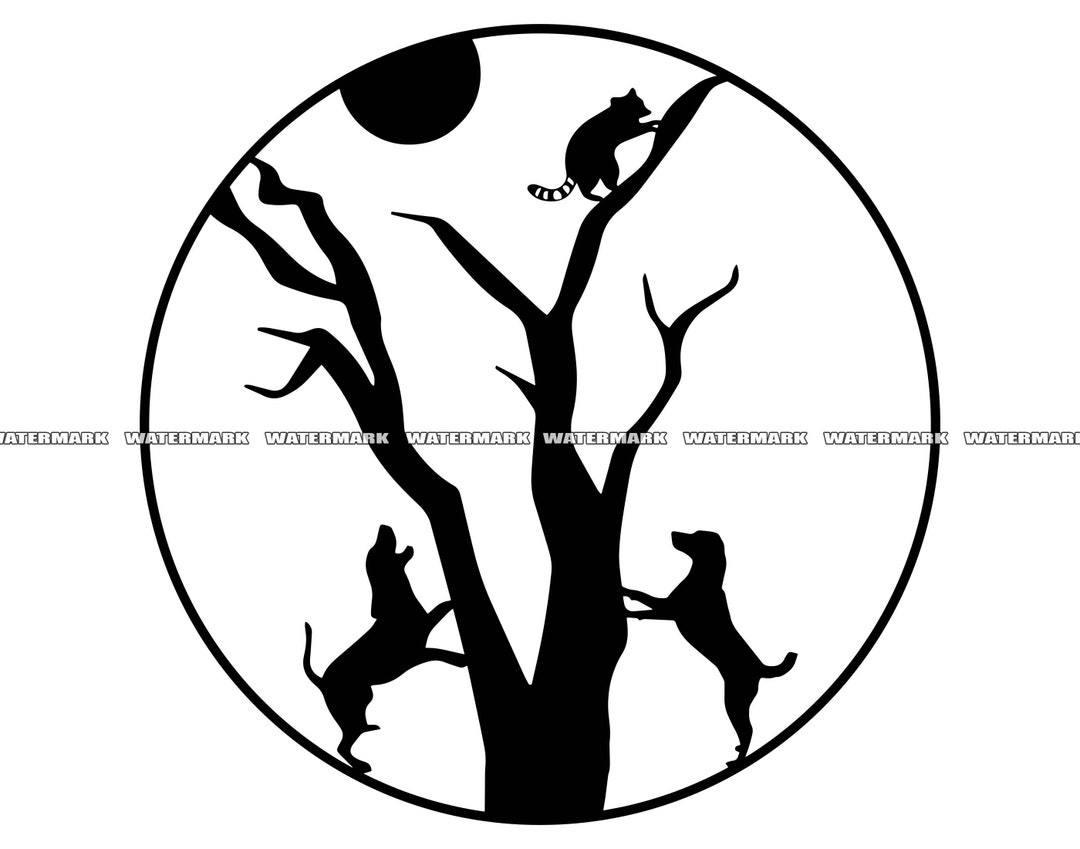 Coon Hunting SVG 2 Cut File DXF PNG Clipart Silhouette - Etsy