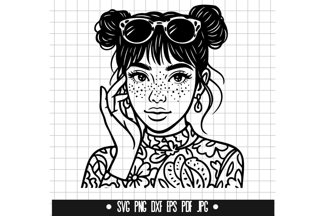 Freckled Girl SVG, Freckled Girl DXF, Freckled Girl PNG, Freckled Girl ...