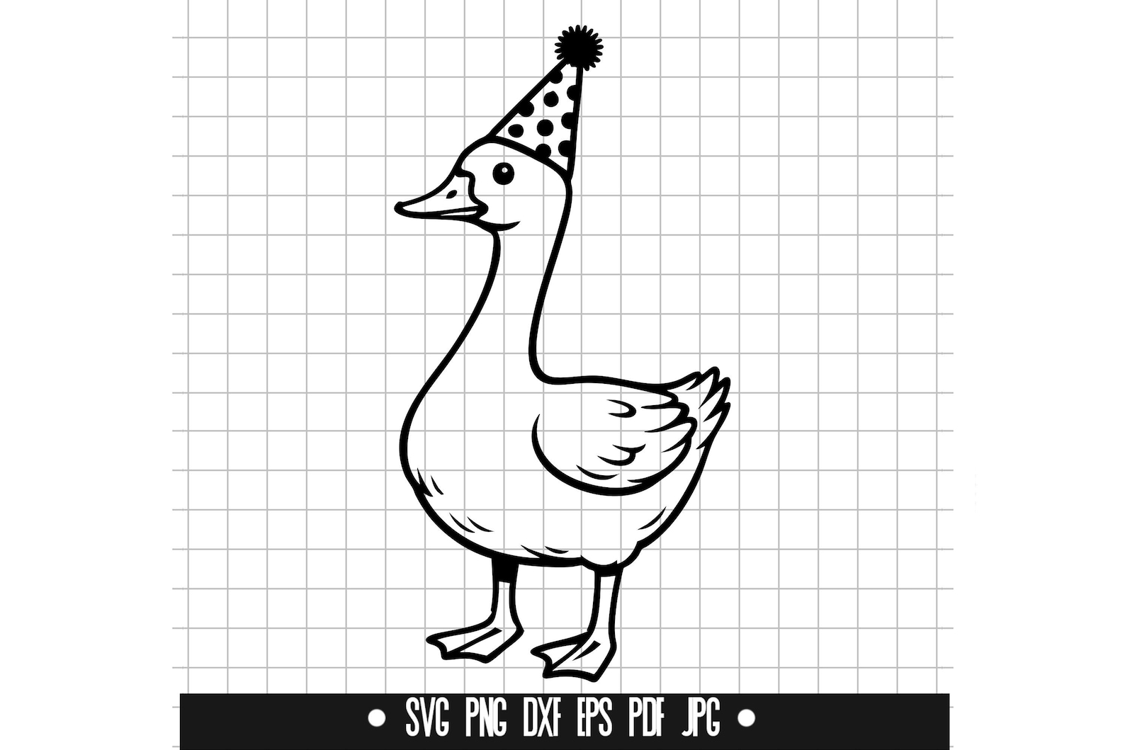 Party Goose SVG, Party Goose DXF, Party Goose PNG, Party Goose Cut File ...