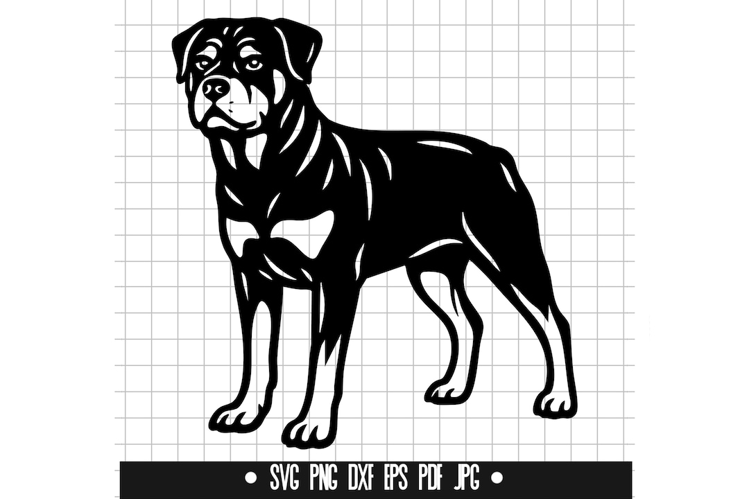 Rottweiler SVG, Rottweiler PNG, Rottweiler DXF, Rottweiler Silhouette ...
