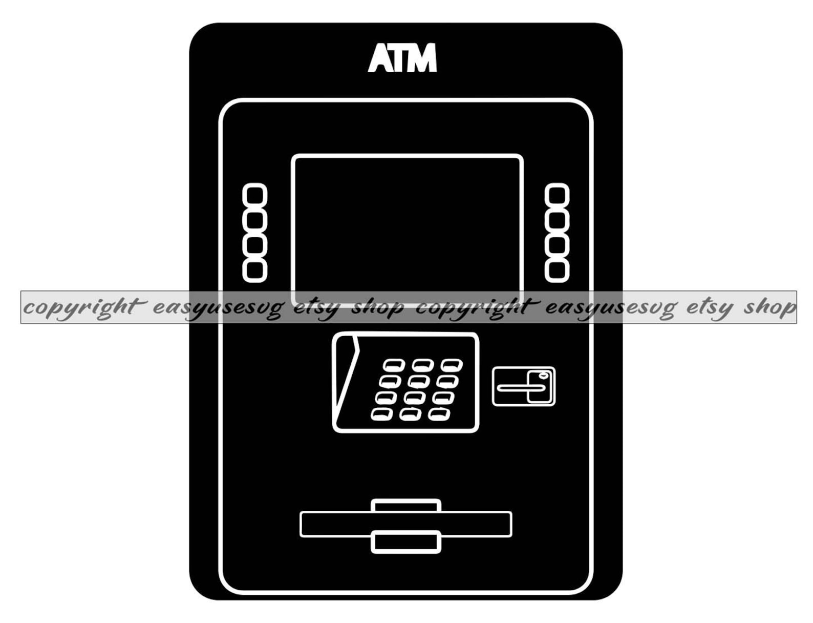 ATM Machine SVG Cash Machine SVG Finance Svg Bank Svg - Etsy