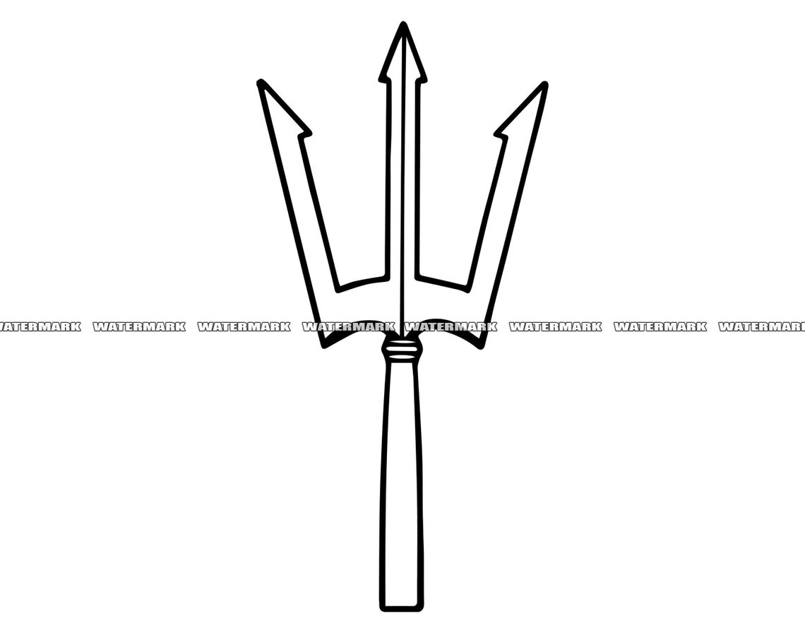 Trident SVG Trident Cut File Trident DXF Trident PNG - Etsy