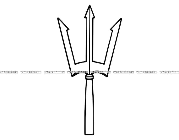 Trident SVG Trident Cut File Trident DXF Trident PNG - Etsy