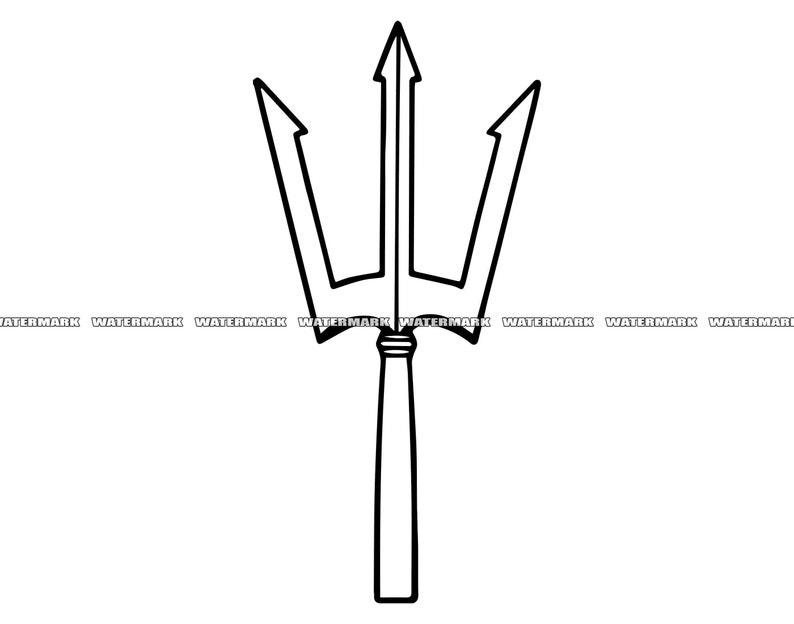 Trident SVG Trident Cut File Trident DXF Trident PNG - Etsy