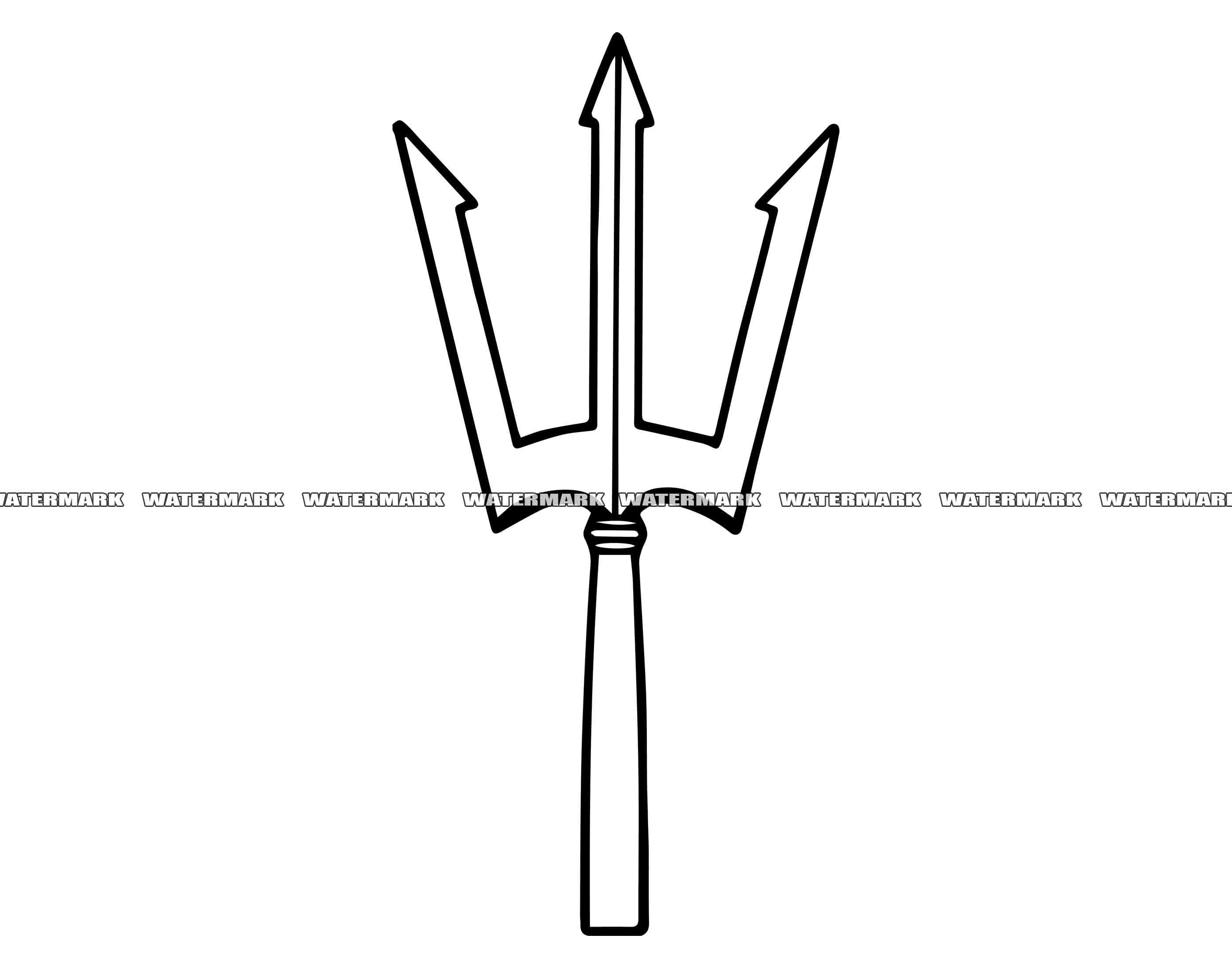 Trident SVG, Trident Cut File, Trident DXF, Trident PNG, Trident ...