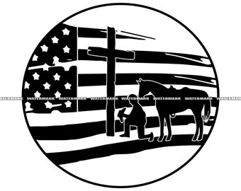 Praying Cowboy Dxf File - Etsy