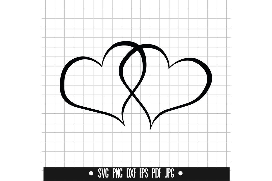 Double Heart Infinity SVG, Double Heart Infinity DXF, Double Heart ...