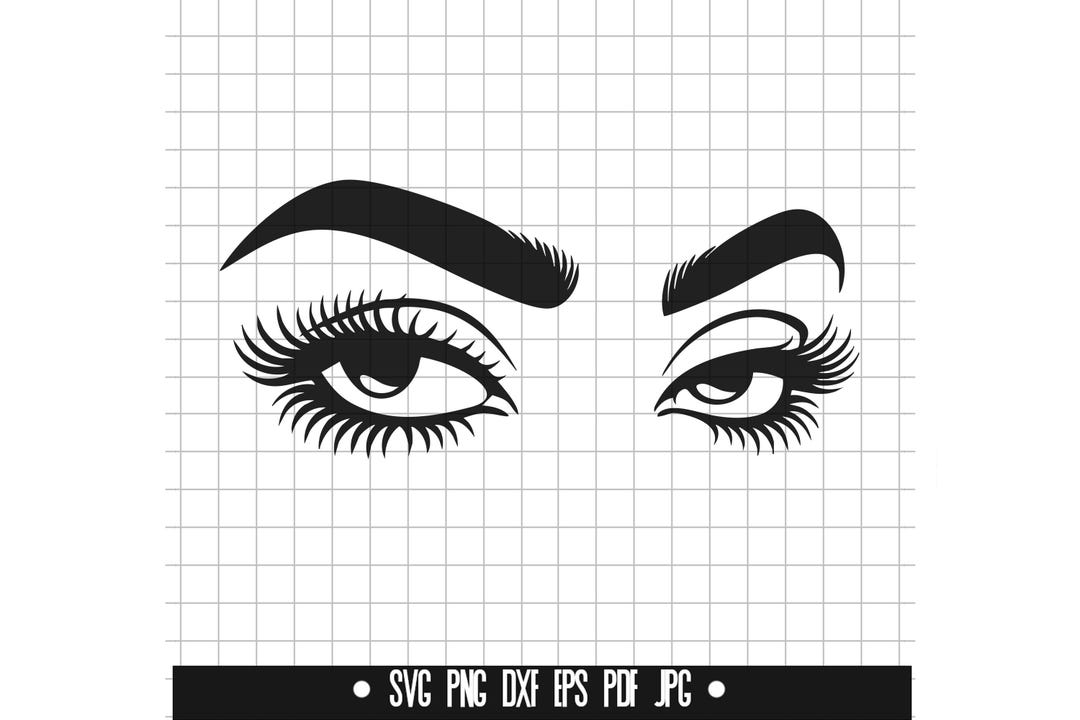 Eyes SVG, Eyelashes Svg, Brows Svg Eyes DXF, Eyes PNG, Cut File ...