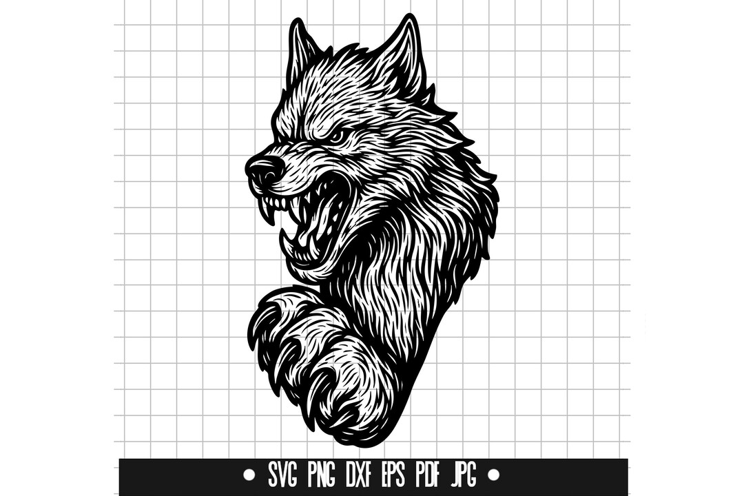 Wolf Head SVG, Wolf Head DXF, Wolf Head PNG, Wolf Head Cut File ...