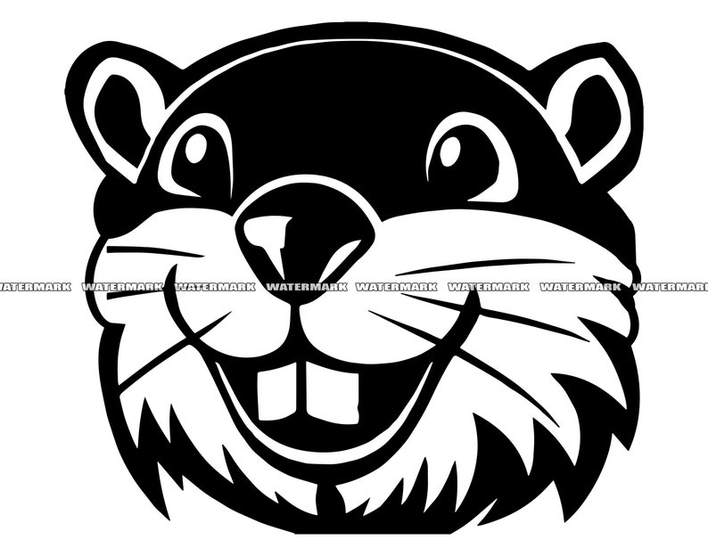 Beaver Face SVG 3 Beaver Face Cut File Beaver Face DXF - Etsy