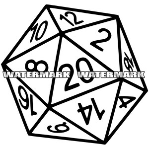 D20 Dice SVG D20 Dice Cut File D20 Dice DXF D20 Dice PNG - Etsy