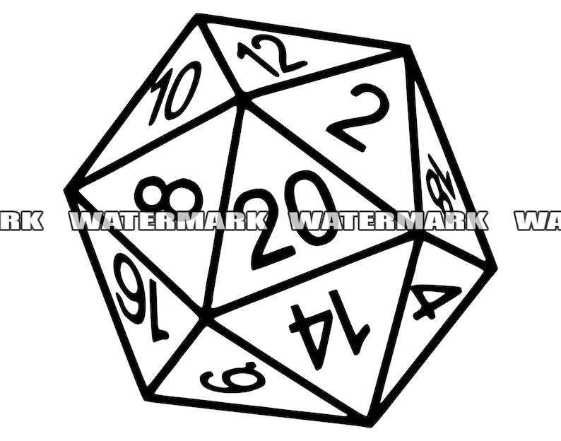 D20 Dice SVG D20 Dice Cut File D20 Dice DXF D20 Dice PNG - Etsy