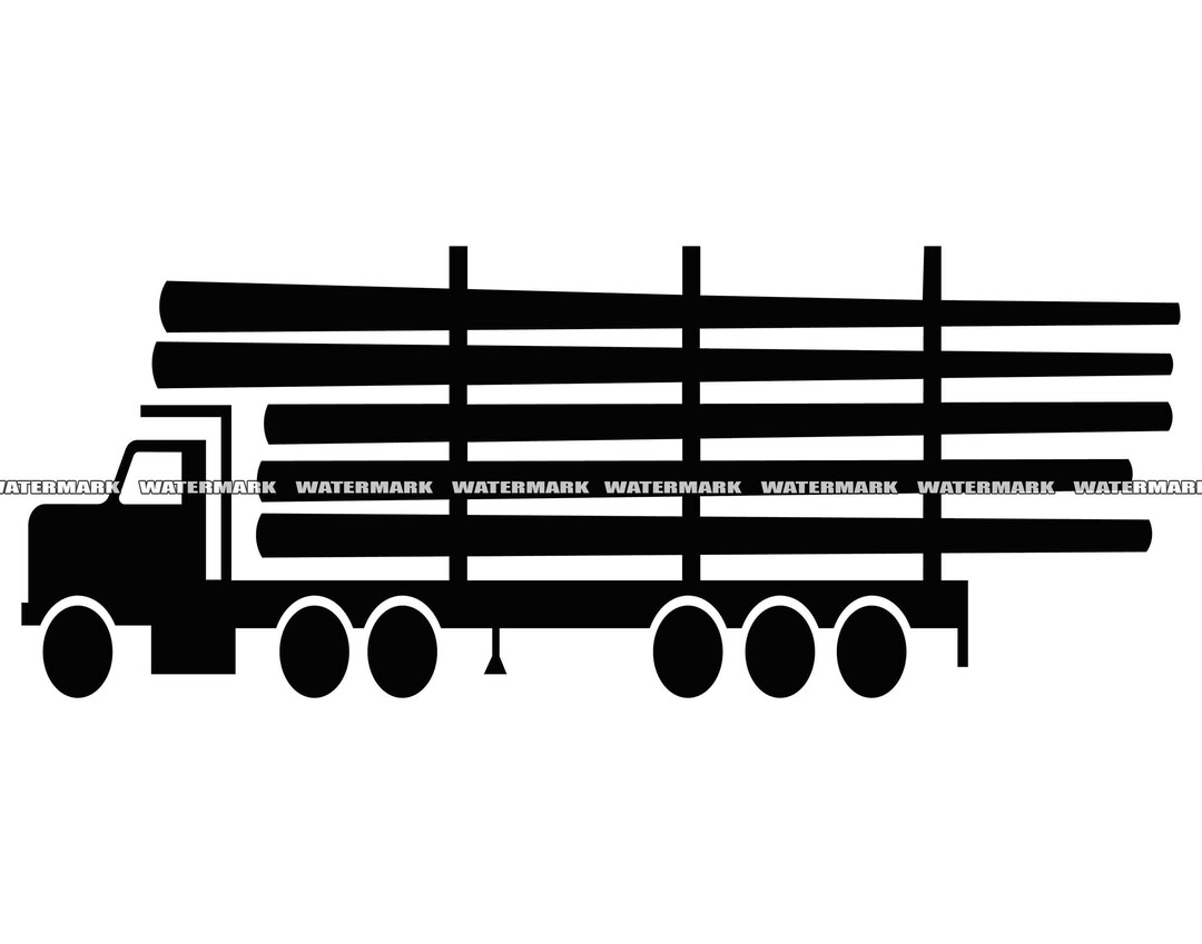Logging Truck SVG Logging Truck Cut File Logging Truck DXF - Etsy