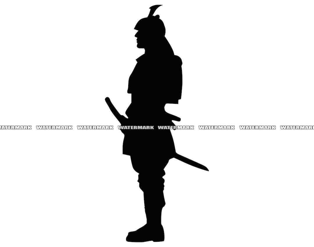 Samurai SVG, #2, Samurai Cut File, Samurai DXF, Samurai PNG, Samurai ...