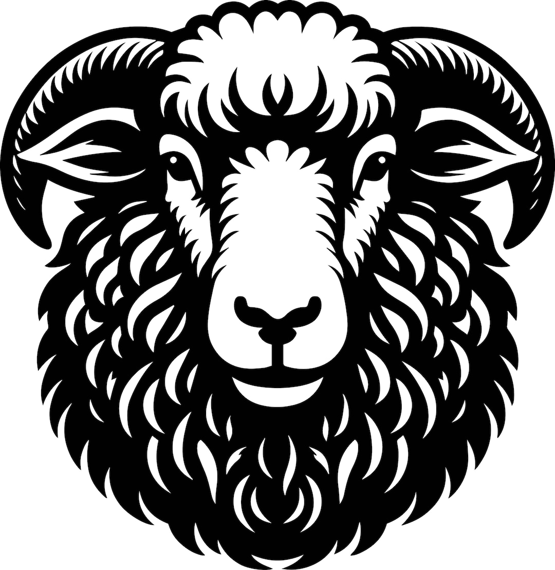 Ram Sheep SVG, Ram DXF, Ram PNG, Ram Cut File, Ram Clipart, Ram Digital ...