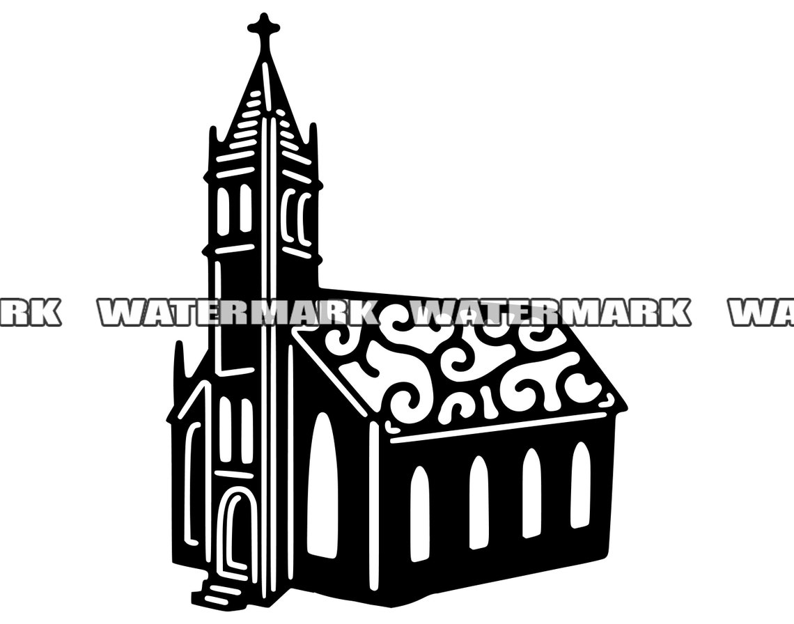 Church SVG, Church Cut File, Church DXF, Church PNG, Church Clipart ...
