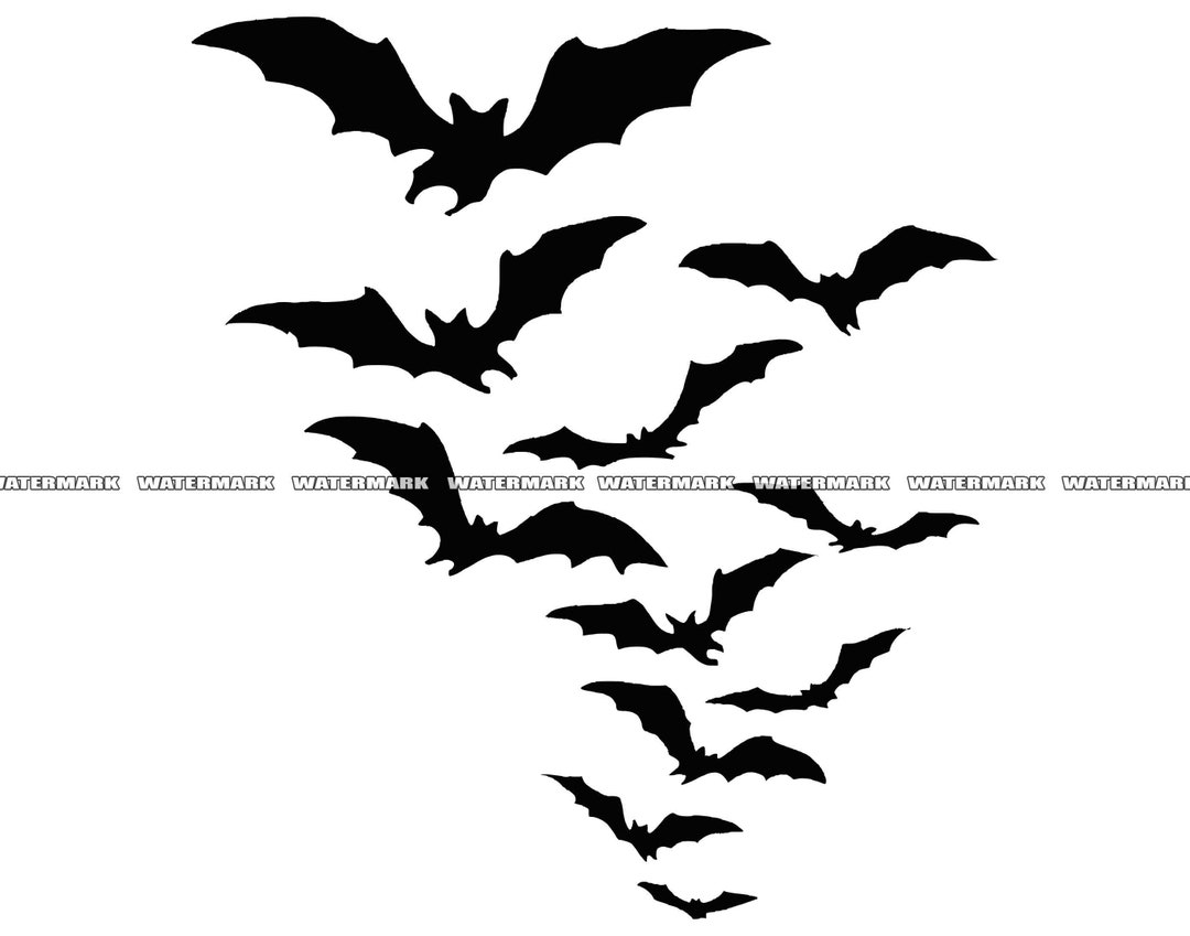 Bats SVG Bat Swarm Svg Bat Svg Bats Cut File Bats DXF - Etsy Australia