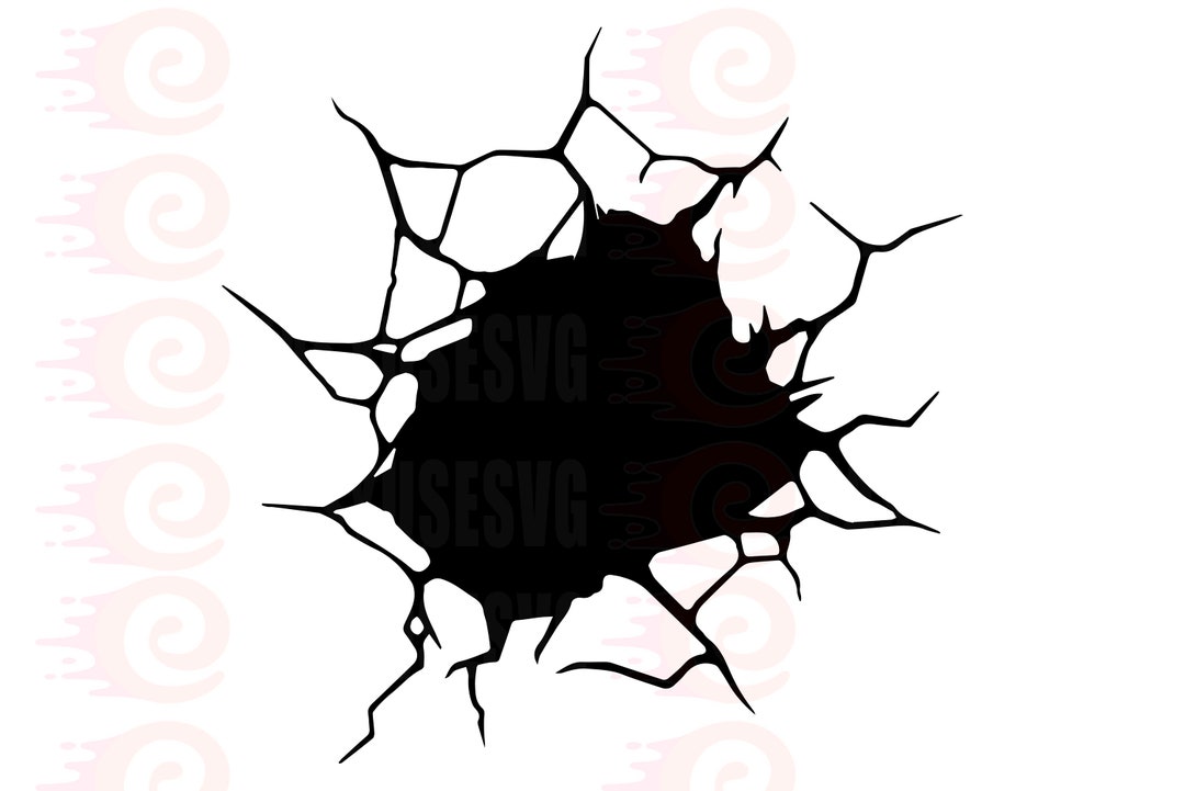 Cracked Wall Svg Cracked Glass Svg Explosion Svg Bullet Hole Svg Broken Wall Svg 2 Etsy