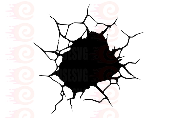 Pared agrietada SVG vidrio agrietado SVG explosión svg | Etsy México