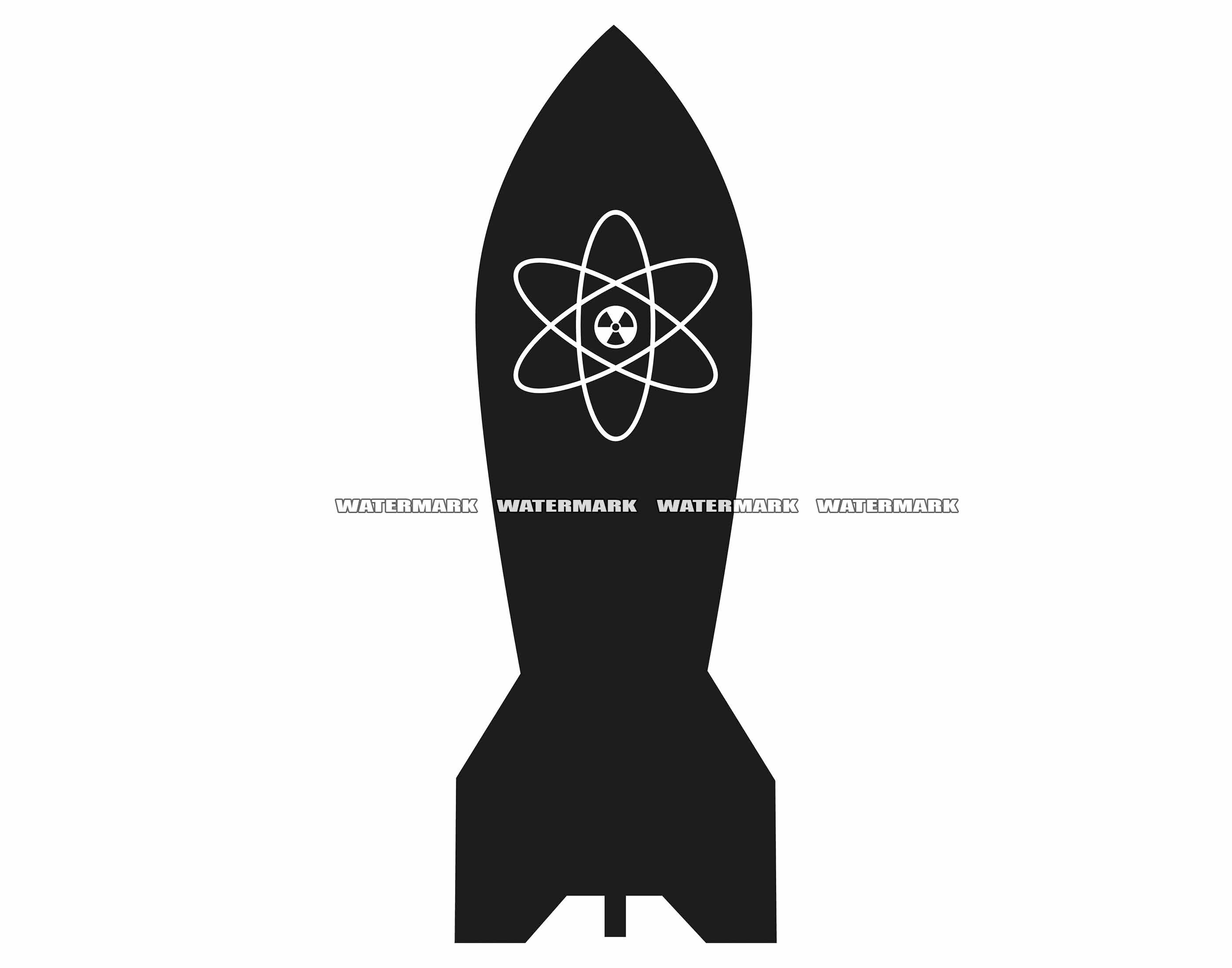 Nuclear Bomb SVG, Nuclear Bomb Cut File, Nuclear Bomb DXF, Nuclear Bomb ...