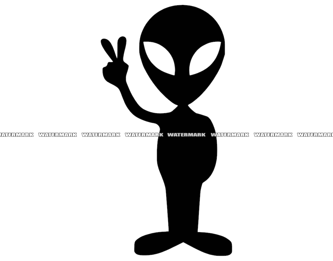 Alien SVG, Alien Cut File, Alien DXF, Alien PNG, Alien Clipart, Alien ...