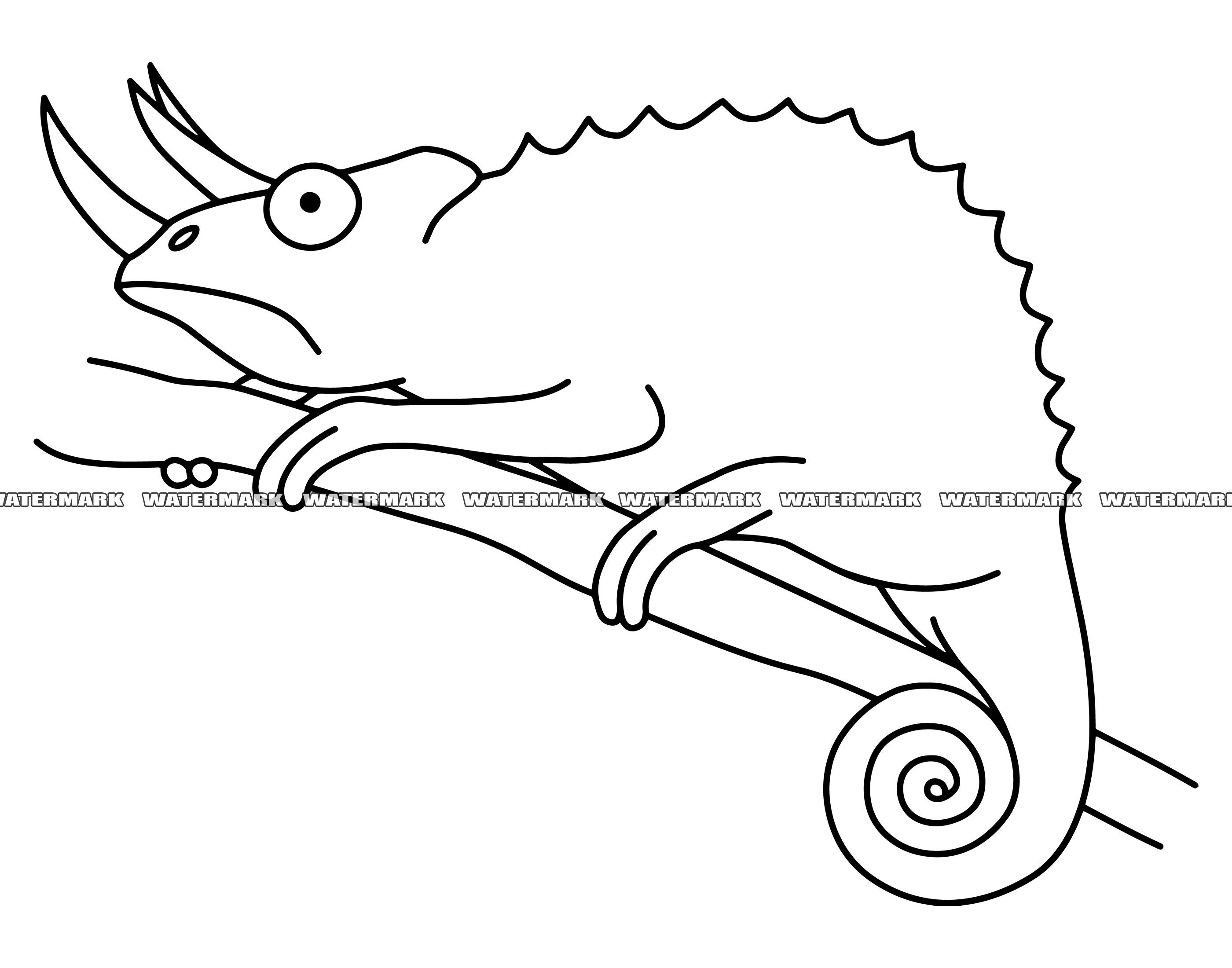 Chameleon SVG Chameleon Cut File Chameleon DXF Chameleon - Etsy