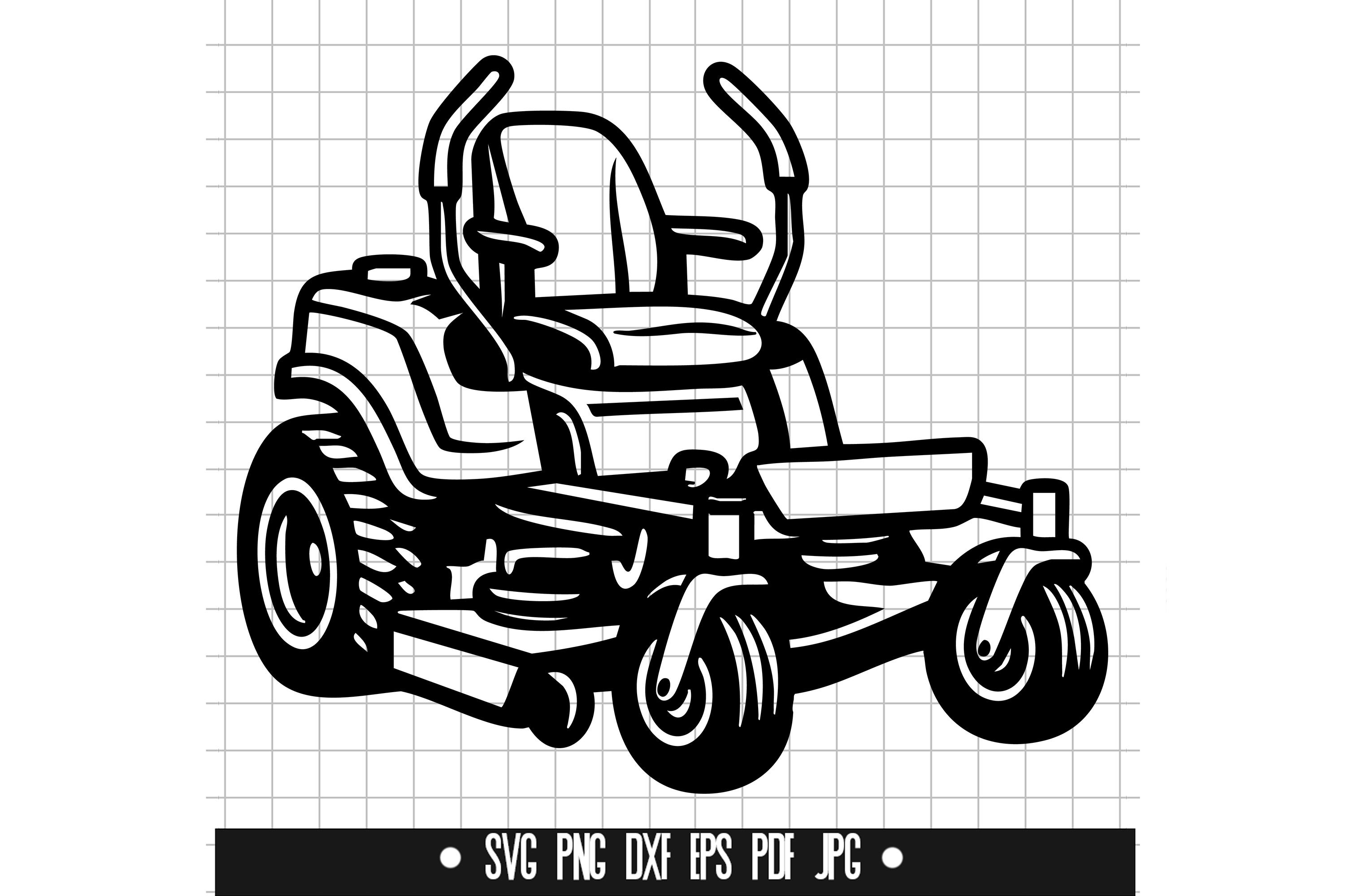 Zero Turn Mower SVG, Mower DXF, Mower PNG, Mower Cut File, Clipart ...