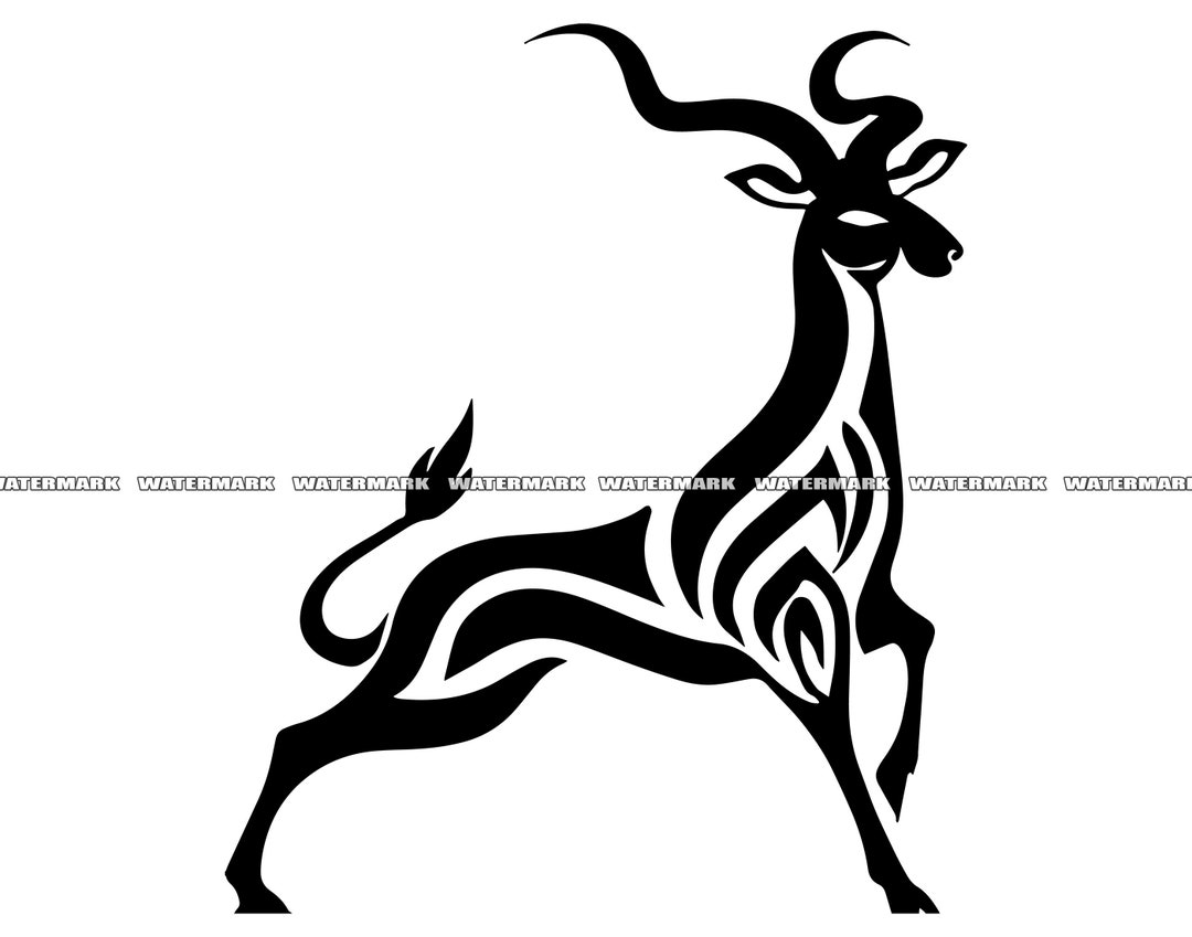 Tribal Antelope SVG, #2, Tribal Antelope Cut File, Tribal Antelope DXF ...