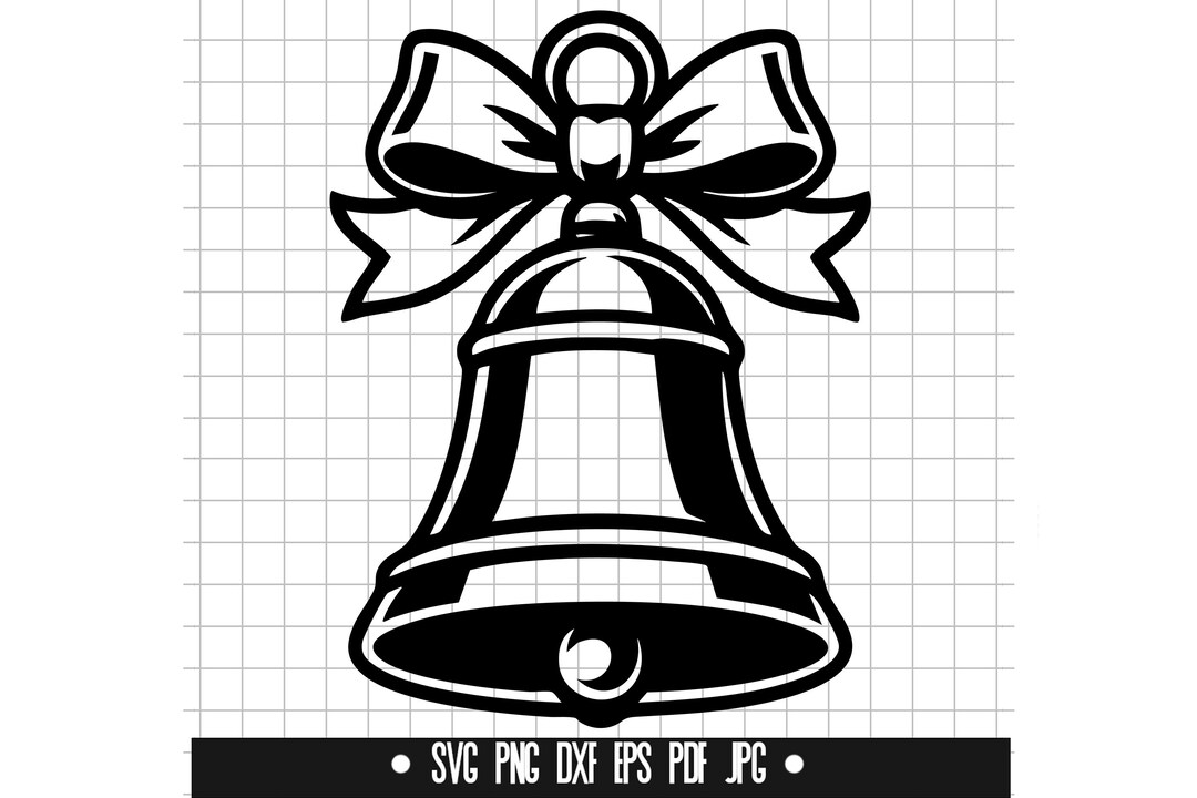 Christmas Bell SVG, Bell DXF, Bell PNG, Bell Cut File, Clipart, Digital ...