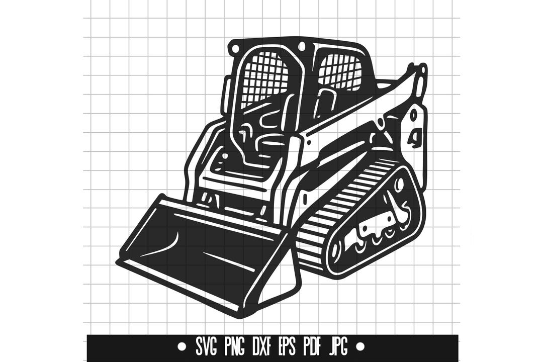 Skid Steer Loader SVG, Skid Steer Loader DXF, Skid Steer Loader PNG ...