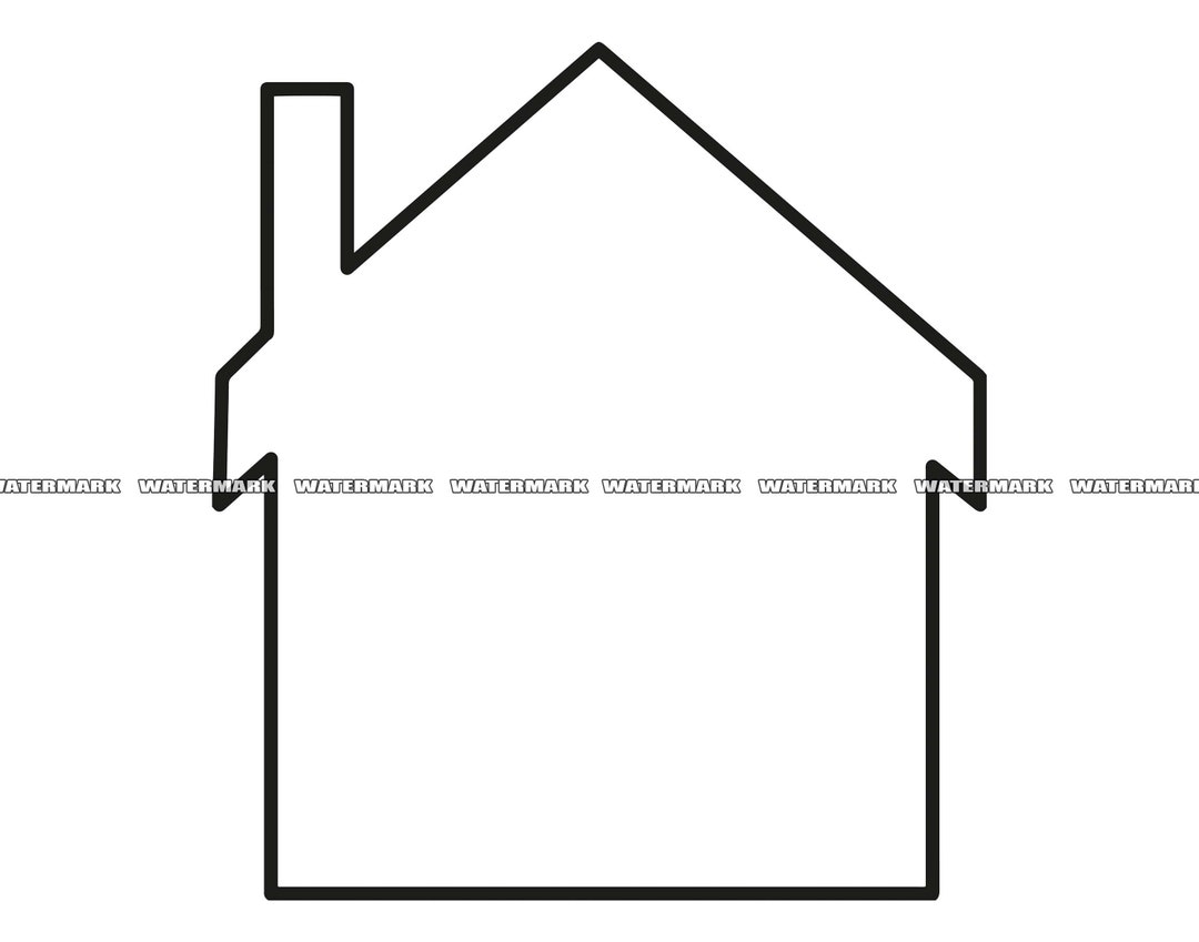 Haus SVG, House Outline Svg, HausSchnittdatei, Haus DXF, Haus PNG, Haus ...