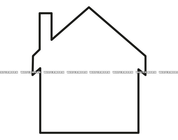 Huis SVG Huis Outline Svg House Cut File Huis DXF Huis - Etsy Nederland
