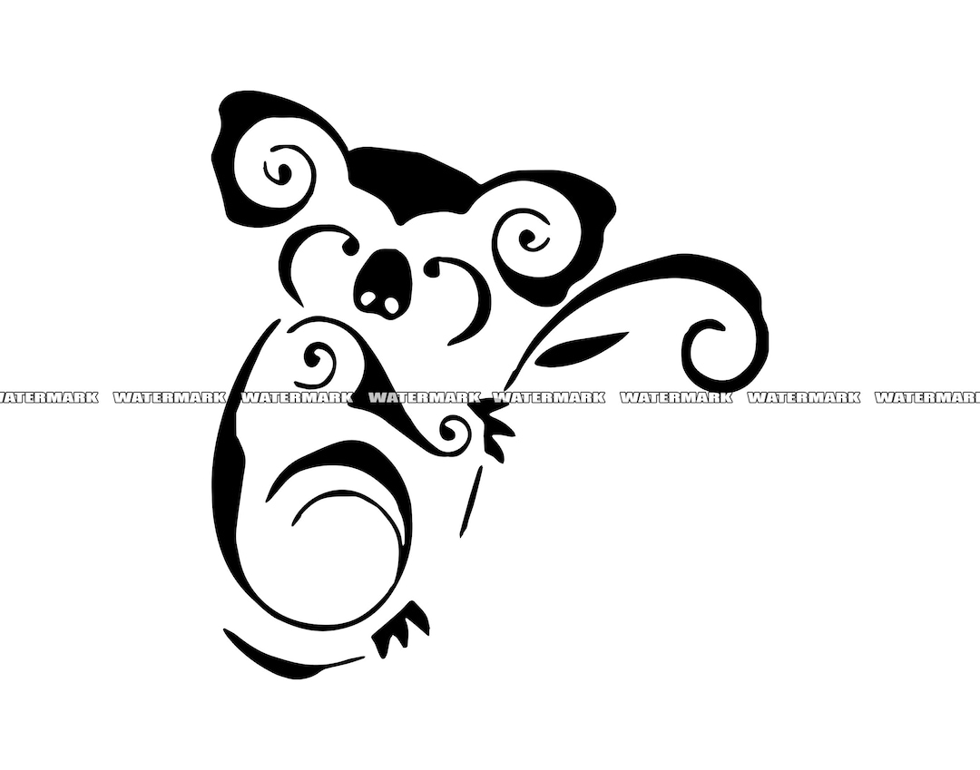 Koala SVG Koala Cut File Koala DXF Koala PNG Koala - Etsy
