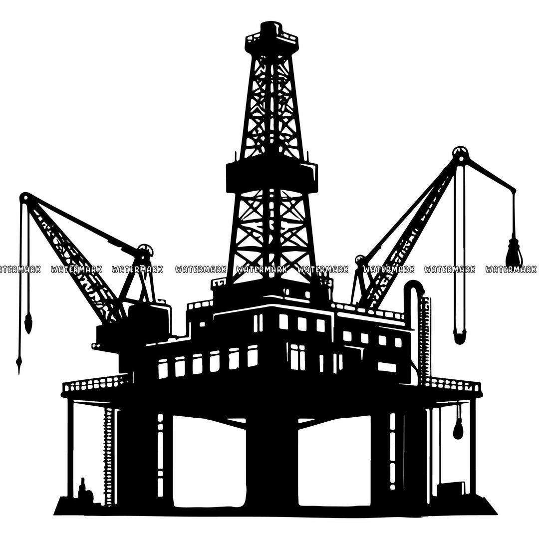 Oil Rig SVG, Oil Rig DXF, Oil Rig PNG, Oil Rig Cut File, Oil Rig ...