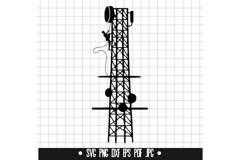 Tower Climber SVG, Tower Climber Cut File, Tower Climber DXF, Tower ...