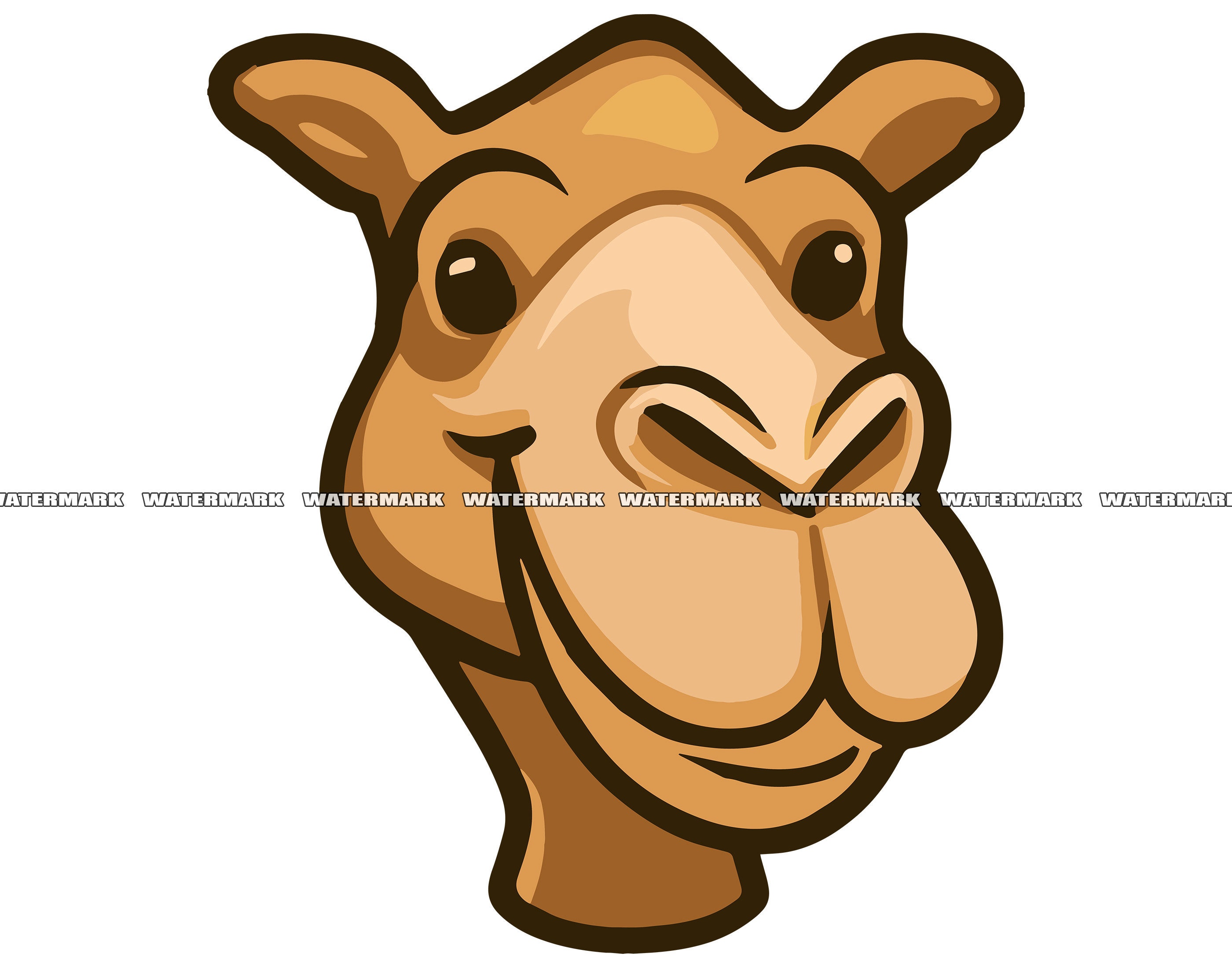 Cartoon Camel Face