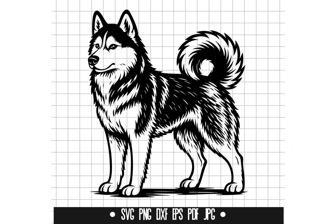 Husky SVG, Husky PNG, Husky DXF, Husky Silhouette, Husky Cut File ...
