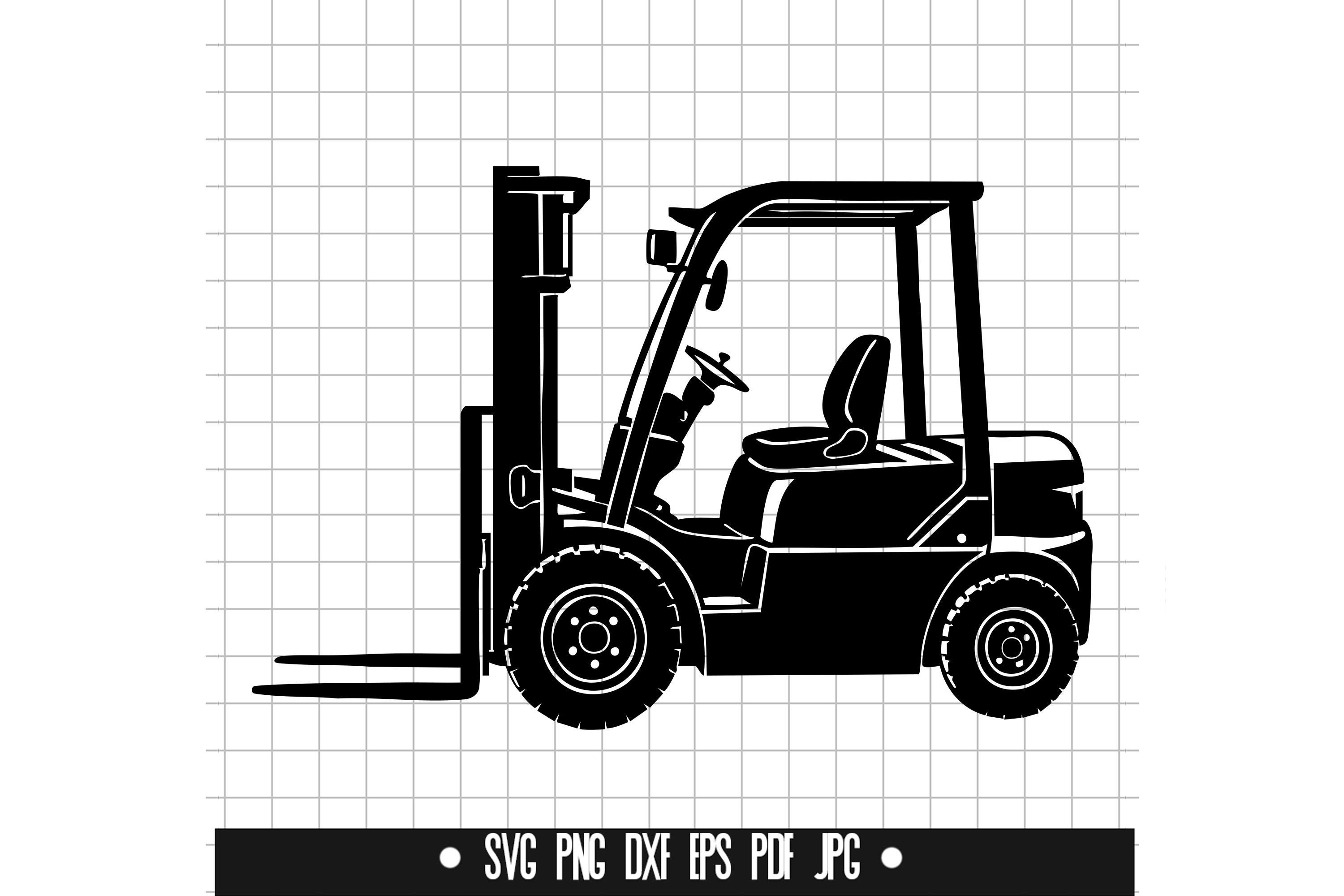 Forklift Svg, Lift Truck Svg, Forklift Cut File, Svg Png Dxf, Forklift ...