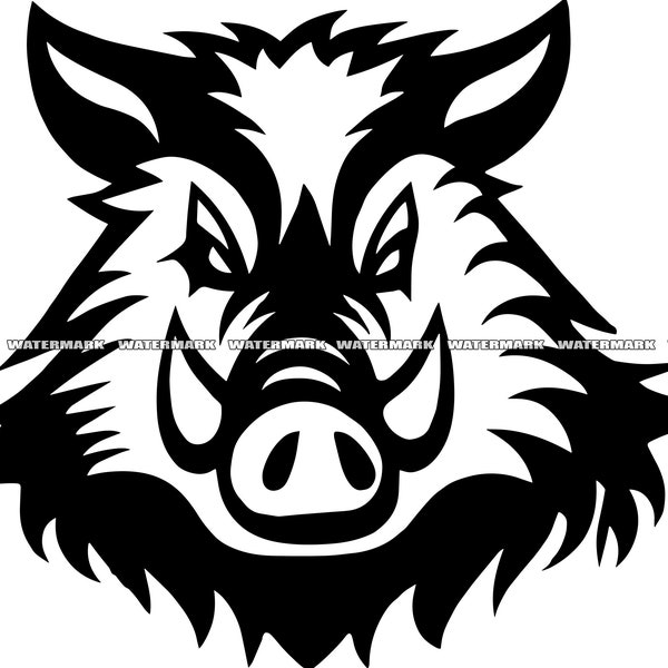 Wild Boar Silhouette - Etsy