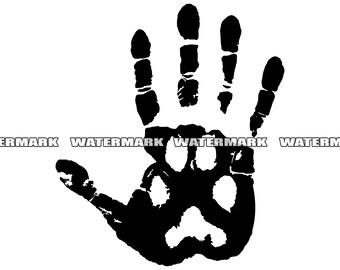 Hand and paw svg - Etsy Nederland