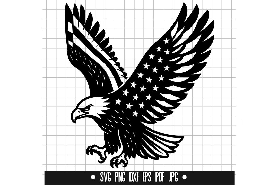 American Eagle Svg, Patriotic Eagle Svg, USA Eagle Svg, Flying Eagle ...