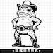 Cowboy Frog Svg Png Grumpy Cute Frog - Etsy
