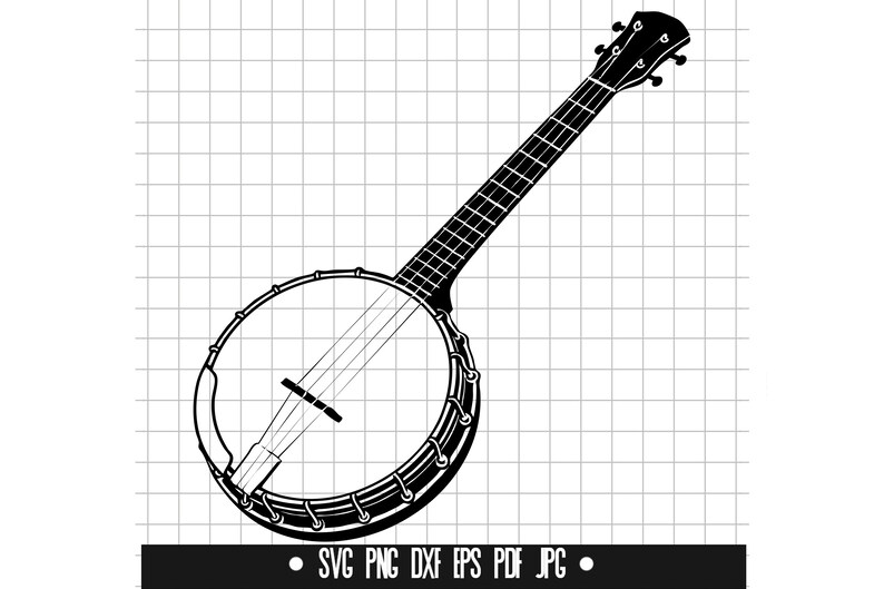 Banjo SVG, Banjo DXF, Banjo PNG, Banjo Cut File, Clipart, Digital File ...