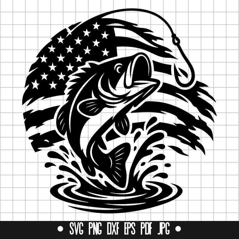 Fishing Hat With Fish Print - Etsy