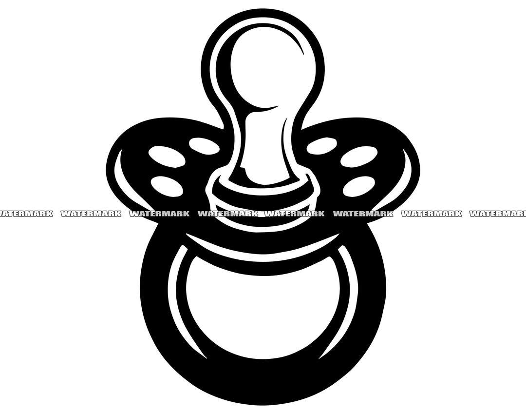 Pacifier SVG 2 Baby Design Cartoon Mascot Cut File DXF PNG - Etsy