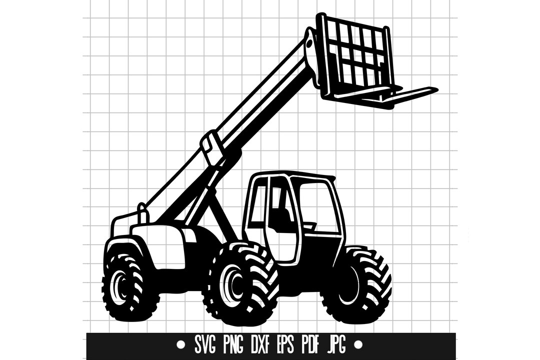 Telehandler Svg, Forklift Svg, Construction Vehicle Svg, Heavy ...