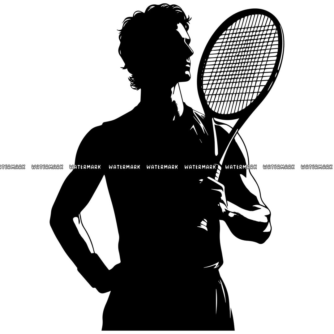 Tennis Player SVG, Tennis DXF, Tennis Player PNG, Tennis Cut File ...
