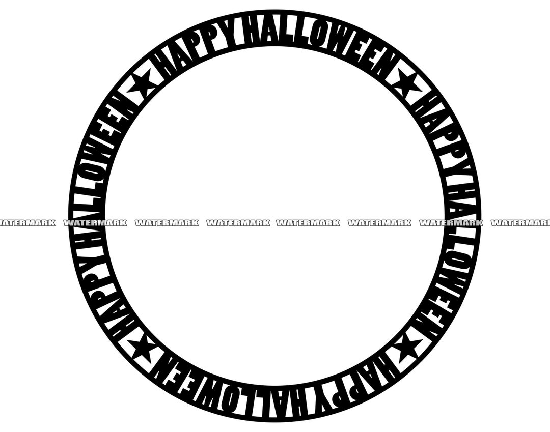 Halloween Circle Frame SVG Halloween Circle Frame Cut File - Etsy