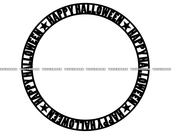 Halloween Circle Frame SVG Halloween Circle Frame Cut File - Etsy